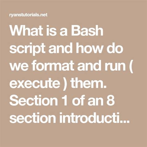 Introduction To Bash Scripting