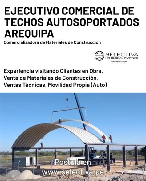 Arequipa Oportunidadlaboral Selectivahrglobalpartner Aqp Arequipa Ventas Gestorcomercial