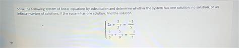 Solved Solve The Following System Of Linear Equations By Chegg