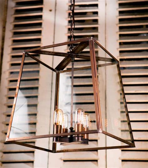 Large Custom Hand Crafted Brass American Butler Lantern For Sale At