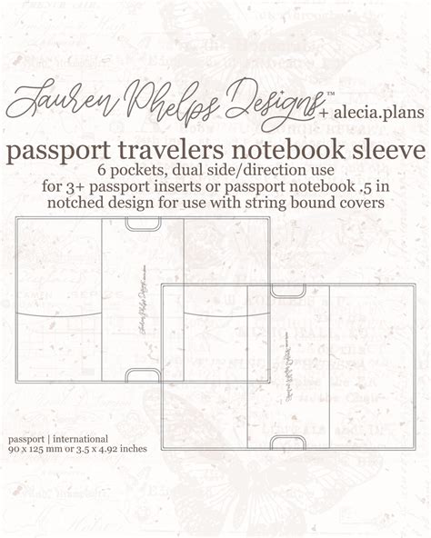 Passport Clear Vinyl Travelers Notebook Sleeve Lauren Phelps Designs