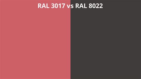 Ral 3017 Vs 8022 Ral Colour Chart Uk