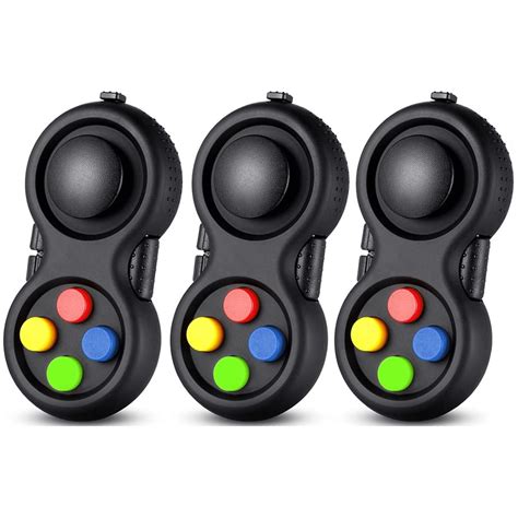 Haoshics 3pcs Fidget Pad Portable Fidget Controller Classic Retro Game Controller Fidget Toy
