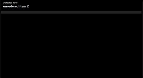 BUG Last But One Item Of Unordered List Shown As A Header Issue