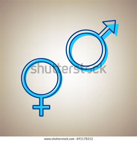 Sex Symbol Sign Vector Sky Blue Stock Vector Royalty Free Shutterstock