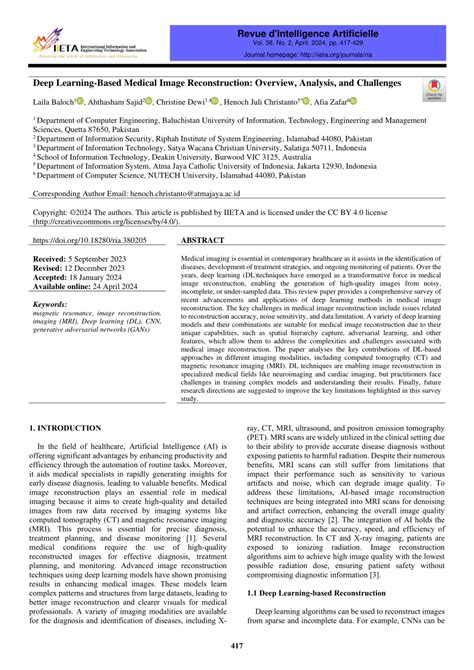 Pdf Deep Learning Based Medical Image Reconstruction Overview Analysis And Challenges