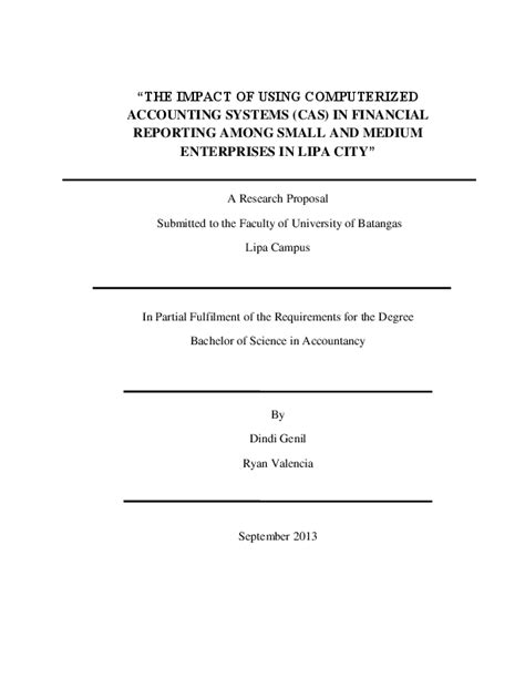 Doc The Effects Of Using Computerized Accounting Systems