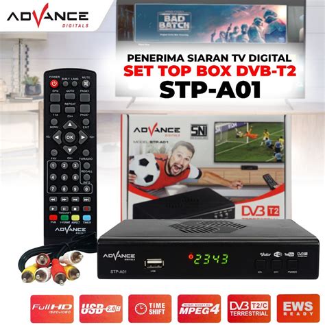 Jual Advance Stb Set Top Box Tv Digital Receiver Penerima Siaran Full Hd Stb Wifi Bisa Youtube