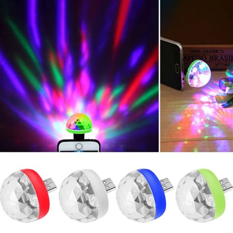 휴대폰용 휴대용 led usb 조명 미니 rgb 램프 파티 dj 디스코 볼 라이트 자동차 실내 램프 클럽 효과 프로젝터