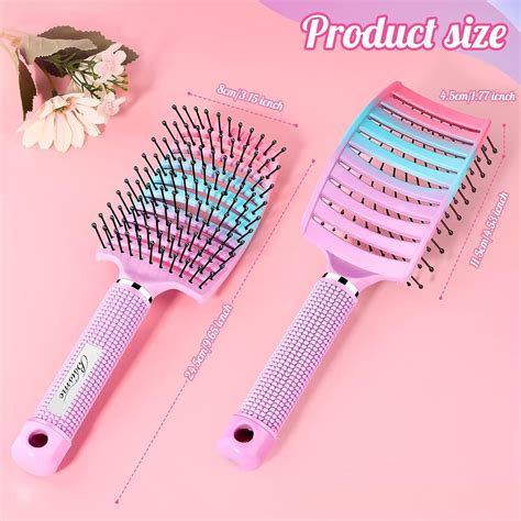 Hair Brush Curved Vented Brush Faster Blow Drying Paddle Detangling Hair Brushes For Women Men