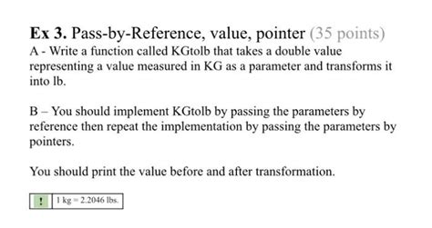 Solved Ex 3 Pass By Reference Value Pointer 35 Points