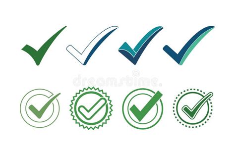 Checkmark Icon Set Green Tick Marks Approved Symbols And Ui