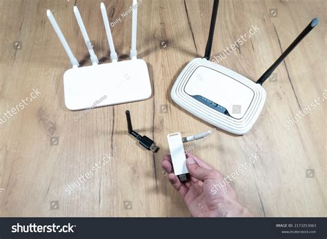 Man Choose Different Types Wifi Routers Stock Photo Shutterstock