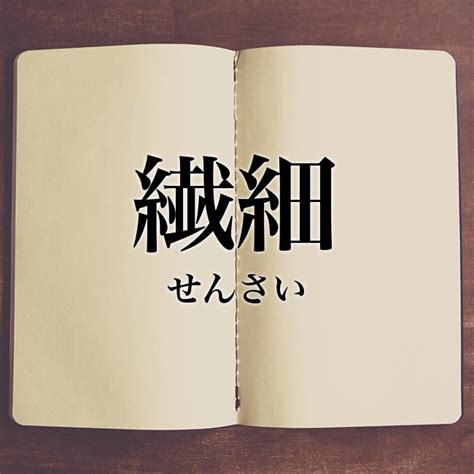 「繊細」とは？意味や使い方！例文や解釈 Meaning Book
