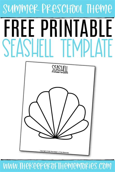 Free Printable Seashell Template Seashells Template Sea Shells