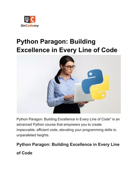 Ppt Python Paragon Building Excellence In Every Line Of Code