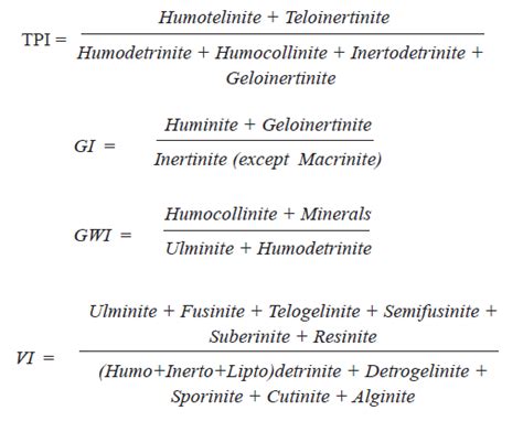 Formulae For Measurement Of Tpi Gi Gwi And Vi Download Scientific