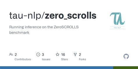 GitHub Tau Nlp Zero Scrolls Running Inference On The ZeroSCROLLS Benchmark