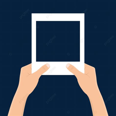 Hands Holding Polaroid Frame Vector Holding Polaroid Hands Photo Png
