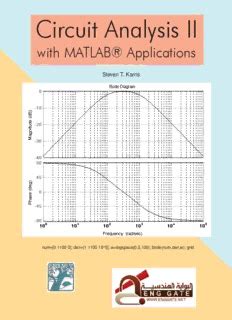 Download Circuit Analysis II With MATLAB Applications PDF By Steven T Karris