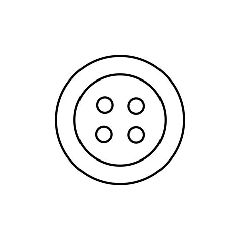 Outline Button Icon Line Sewing Sign Vector Sketch 31708062 Vector