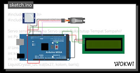 Tutup Tempat Sampah Copy Wokwi ESP32 STM32 Arduino Simulator