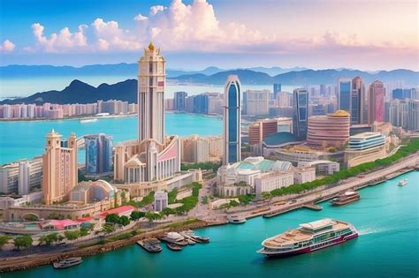 Premium Photo Beautiful Cityscape Of Macau Downtown City Skyline