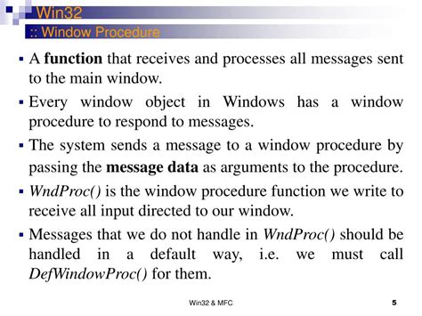 Ppt Windows Gui Programming With Win32 And Mfc Powerpoint