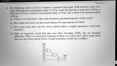 Solved Revision 01 6 The Following Circuit Is Used To Compute A