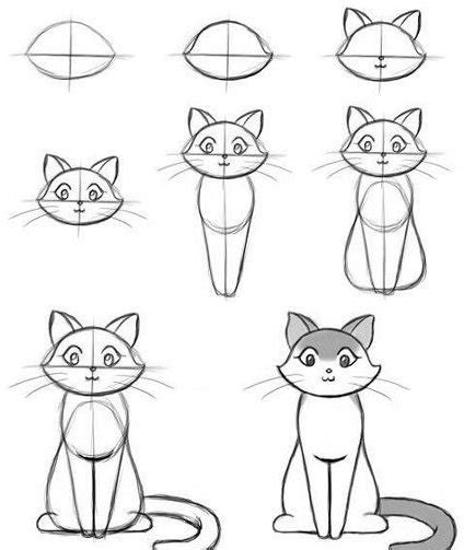 20 Easy Cat Drawing Step By Step Tutorials Simple Cat Sketch