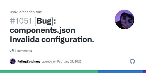 Bug Componentsjson Invalida Configuration · Issue 1051 · Unovue