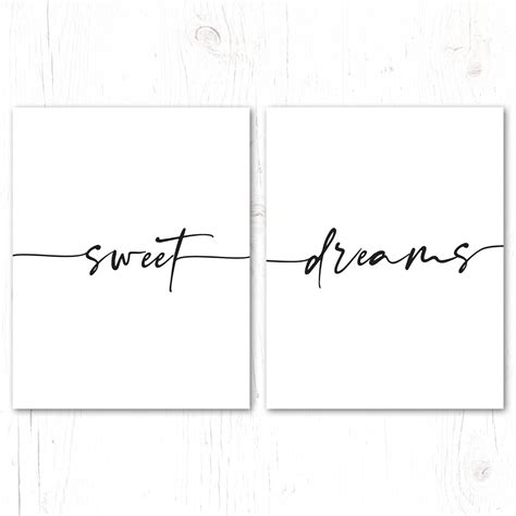 Sweet Dreams Art Print Setsweet Dreams Wall Ecor Above Bed