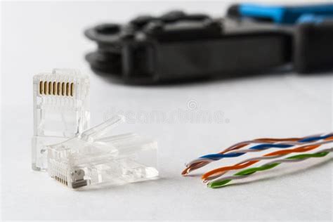 Plug To Connect The Internet Plug RJ45 Stock Photo Image Of Email Internet 76260758