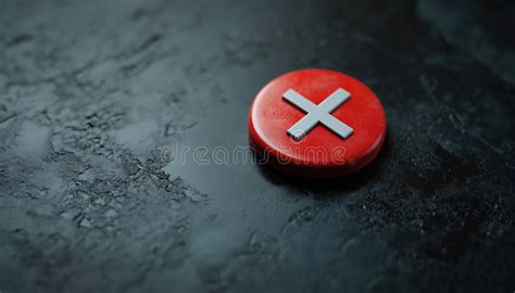 red cross check mark button and incorrect symbol on reject cancel sign