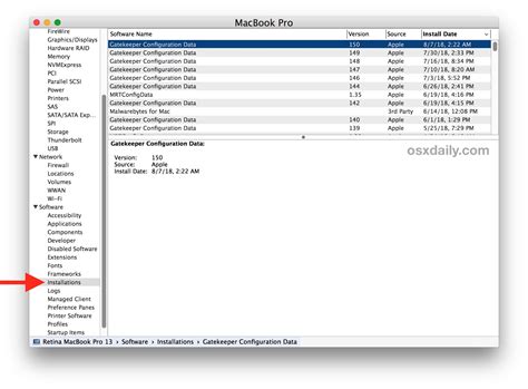 Check What Software Updates Have Been Installed In Mac Os X
