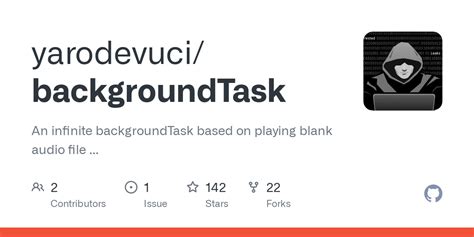 github yarodevuci backgroundtask an infinite backgroundtask based on