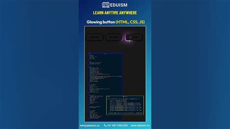 Glowing Buttonhtml Css Js Css Coding Html Programminglanguage
