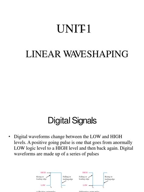 Pulse And Digital Circuits Linear Wave Shaping Pdf Bipolar