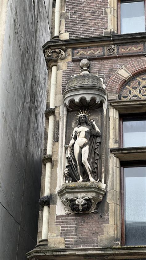 Statue Of Naked Woman On Justice Building Stock Image Image Of