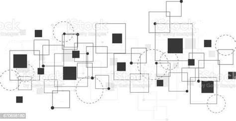 스퀘어와 추상적인 기하학적 배경입니다 점 및 선 연결입니다 벡터 일러스트 레이 션 0명에 대한 스톡 벡터 아트 및 기타 이미지