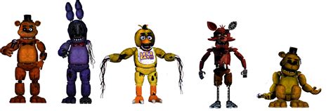 Fnaf 1 Withered Animatronics By Fnafeditorist50 On Deviantart