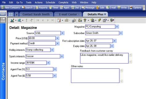 Details Plus For GoldMine Wizard Systems