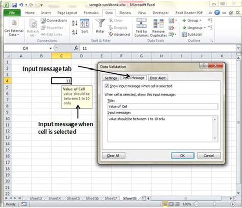 how to perform data validation in ms excel 2010