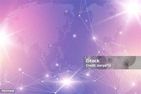 가상 그래픽 추상 배경 세계 세계와 통신 합니다 깊이의 관점 배경 막입니다 디지털 데이터 시각화입니다 벡터 일러스트 레이 션