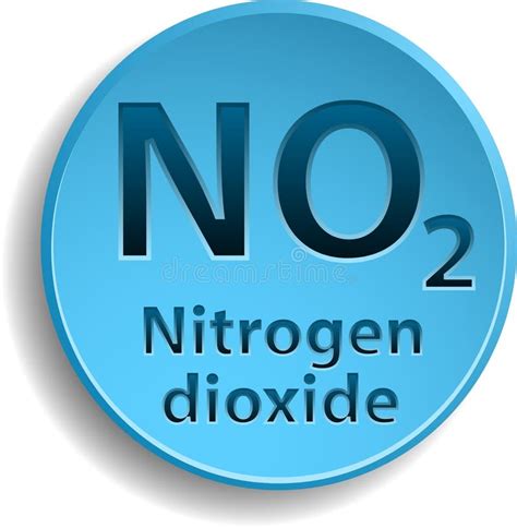Nitrogen Dioxide No2 Molecule Structural Chemical Formula And Molecule Model Stock Vector