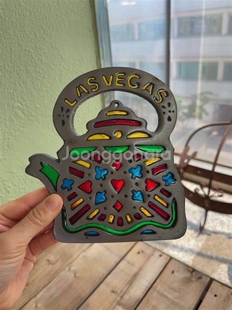 미국 빈티지 스테인드 글라스 냄비받침 식기컵텀블러 중고나라