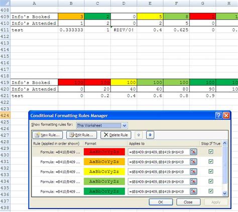 question regarding formatting a row based on the values of another row r excel