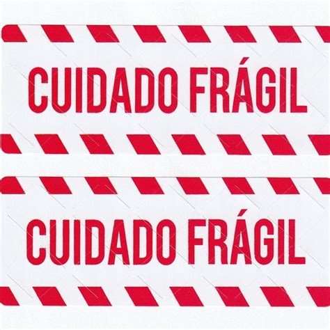 Etiquetas Adesivas Cuidado Frágil 90mm X 35mm Com 1000 Elo7