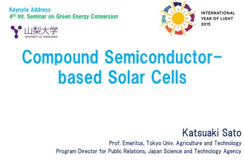 Pdf Compound Semiconductor Based Solar Cells