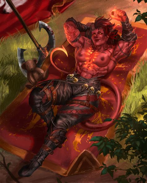 Rule 34 1girls Axe Baldurs Gate Baldurs Gate 3 Barbarian Black Pants Broken Horn Caio Santos